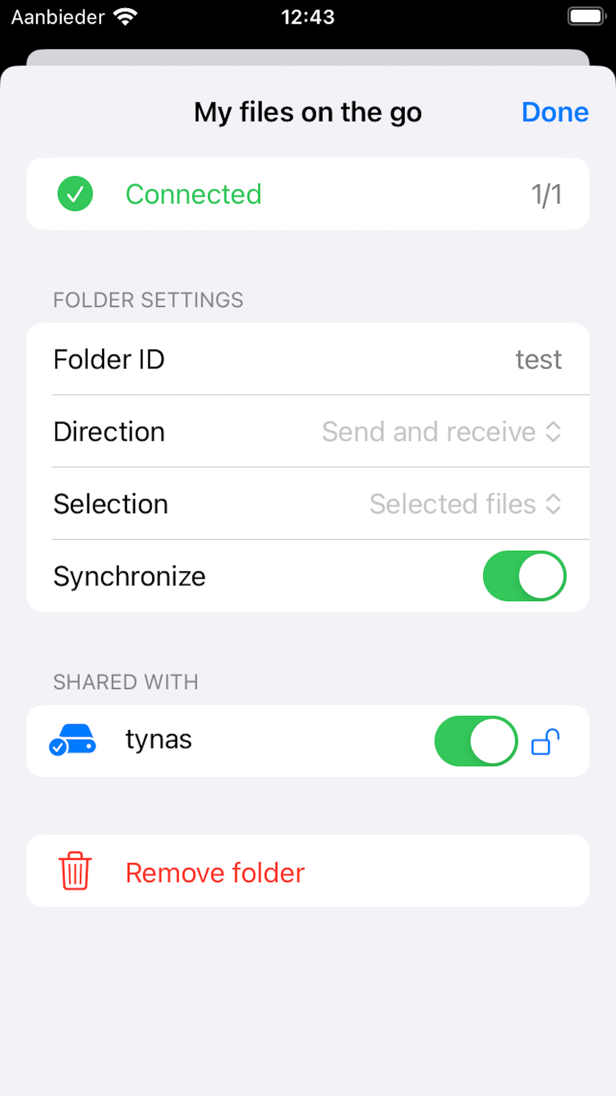 Synctrain: a rethought iOS client for Syncthing • T-shaped